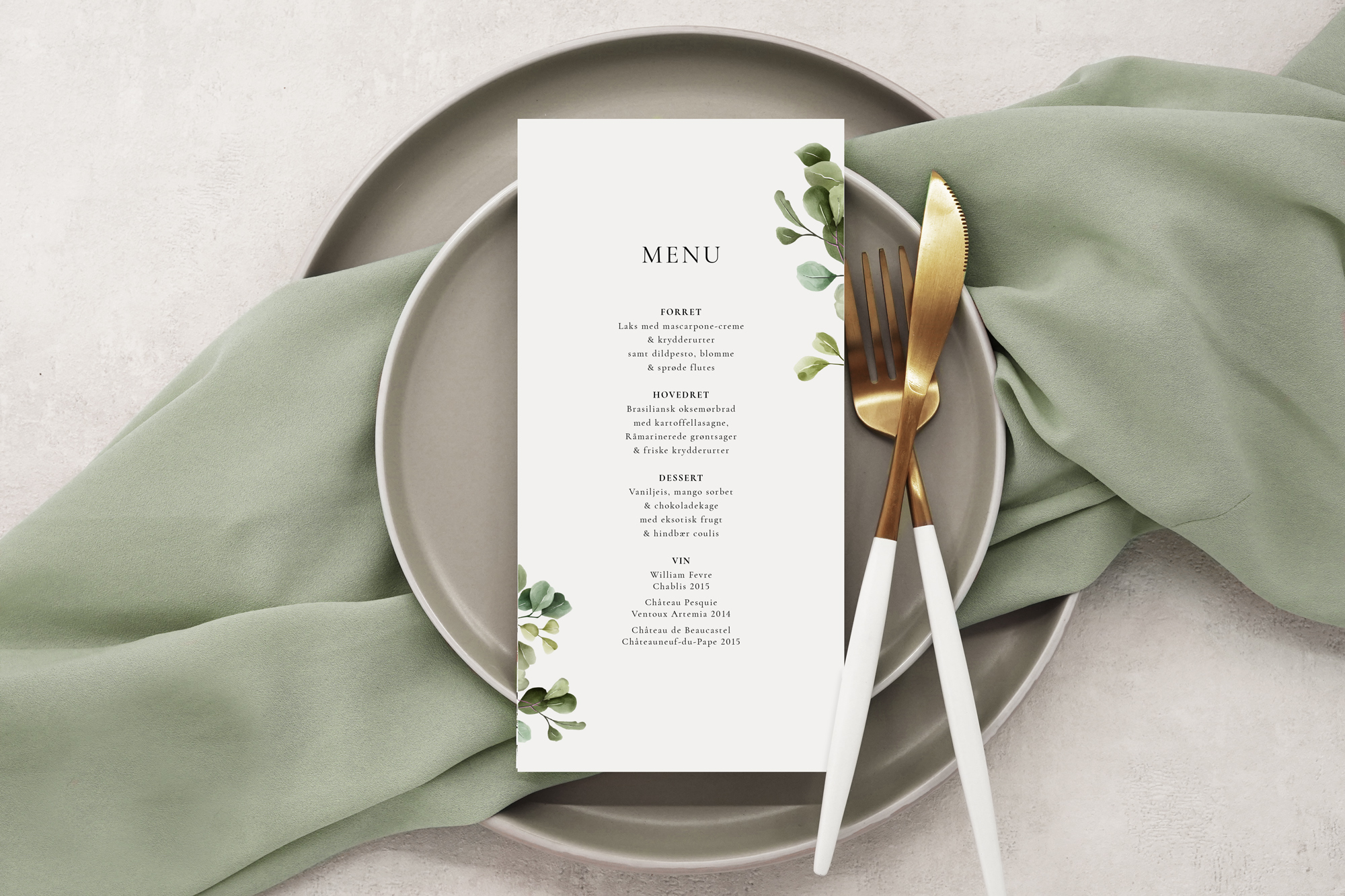 Enzo Menukort › Dåb & Konfirmation › Menukort · LUMEN