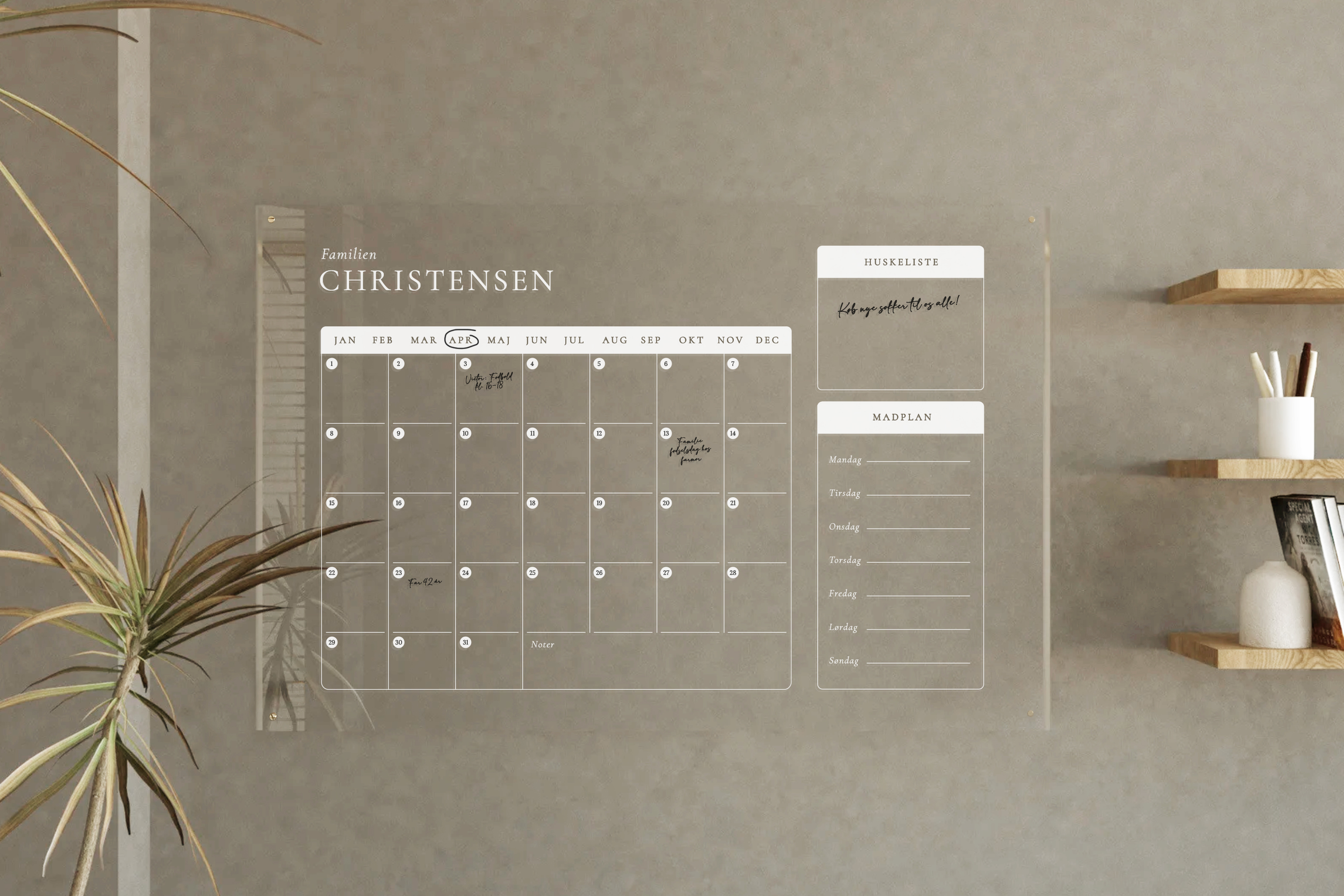 Familie kalender, Månedsplan · LUMEN