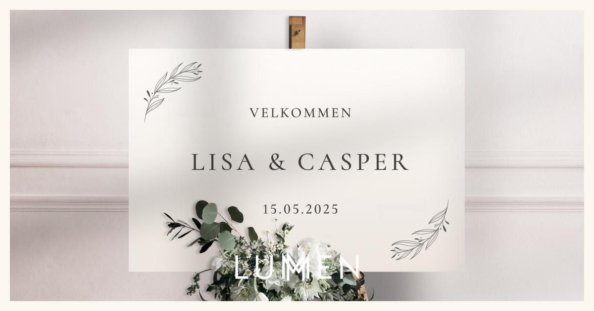 A2 skilt med eget design · LUMEN