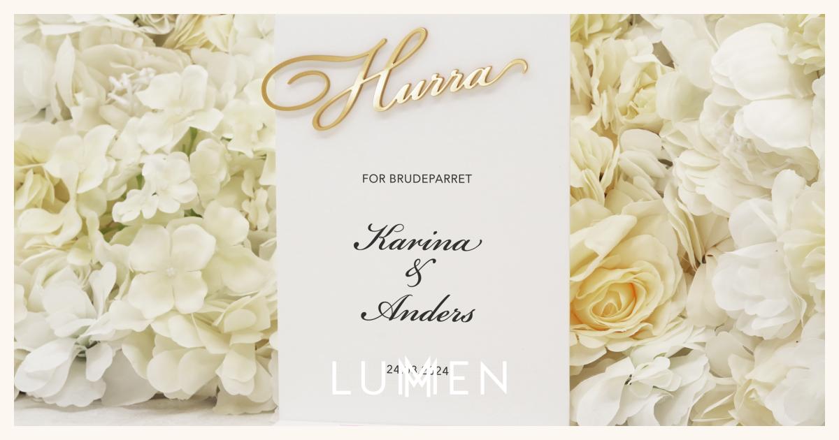 A5 3D skilt med egen tekst · LUMEN