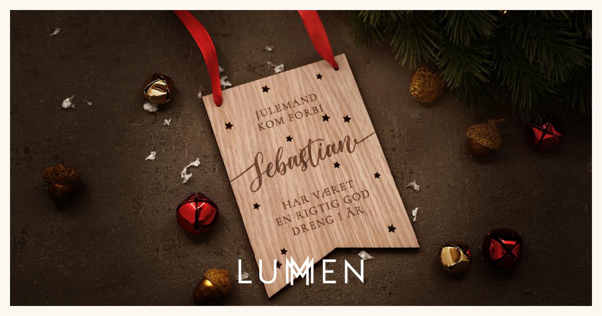 Julemand kom forbi dørskilt · LUMEN