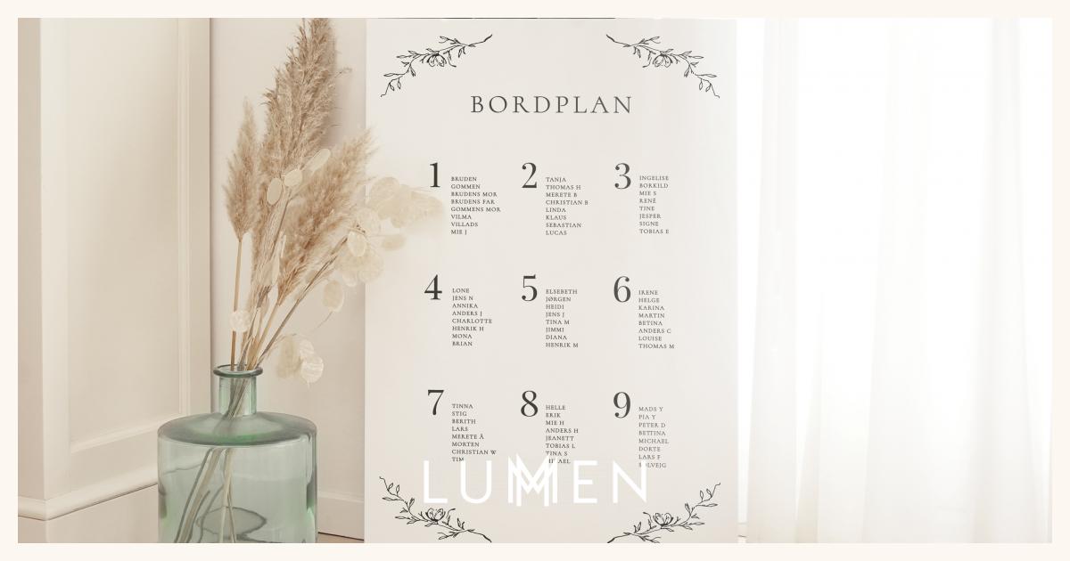 Bordplan med stokroser - Malvarosa · LUMEN