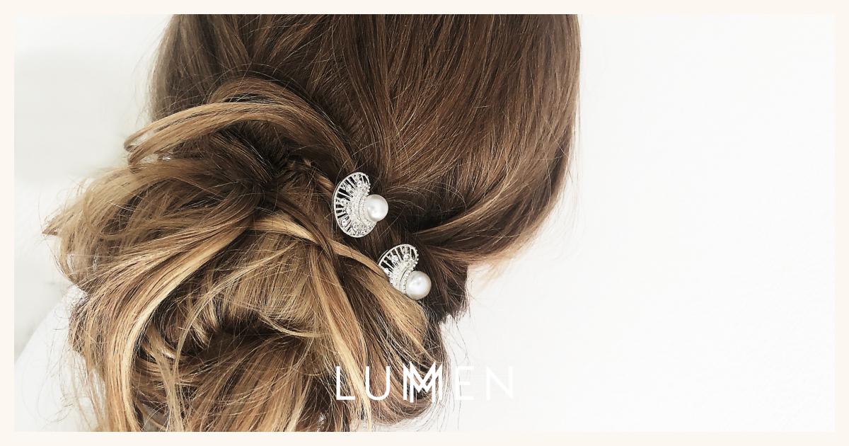 Bordela Hårnåle med perler og krystaller