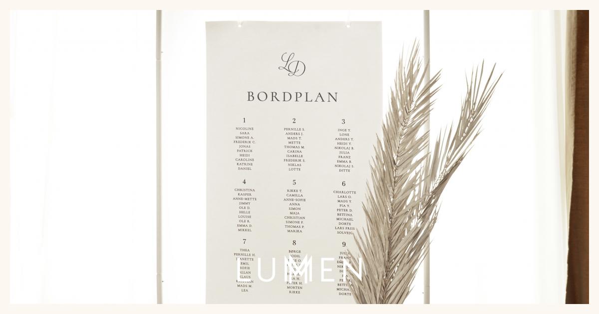 Enkel bordplan af stoflærred · LUMEN