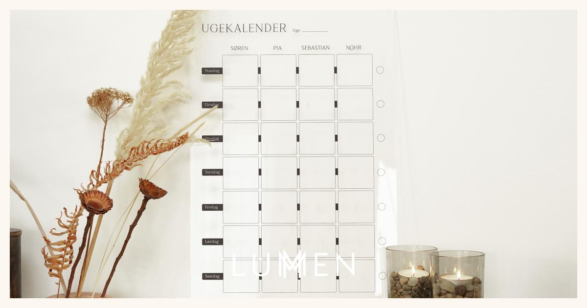 Familie kalender, Ugeplan · LUMEN
