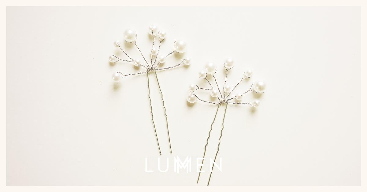 Haiden sølv hårnåle med perler · LUMEN