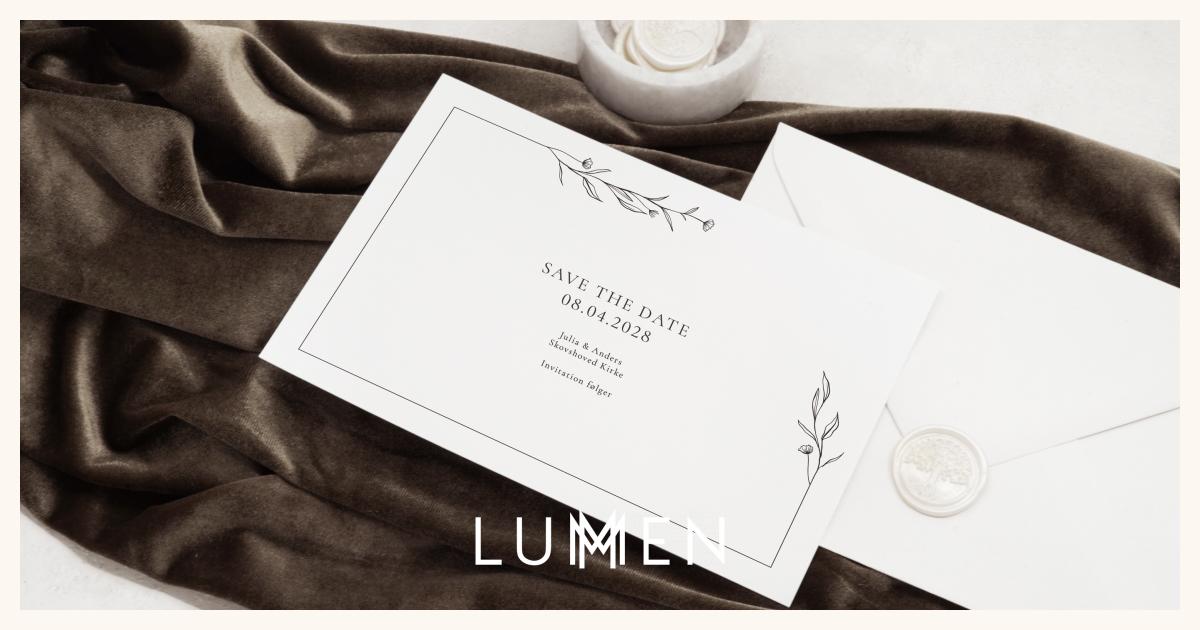 Katalia Save the Date kort · LUMEN