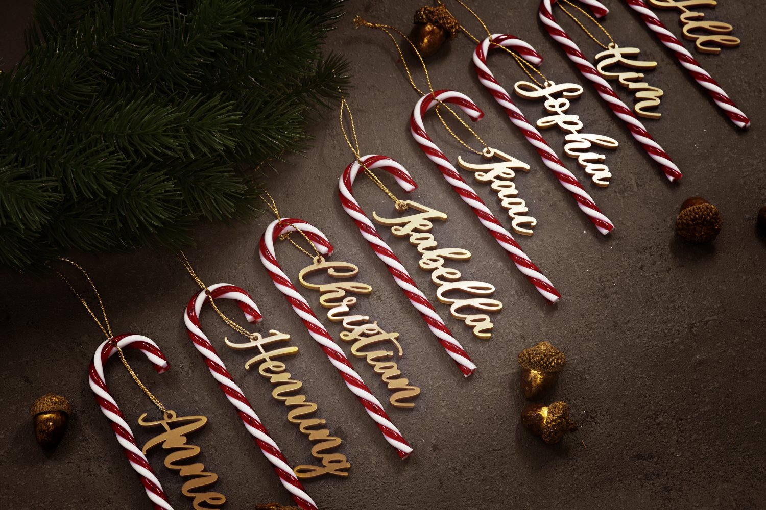 Jule slikstok med navn · LUMEN