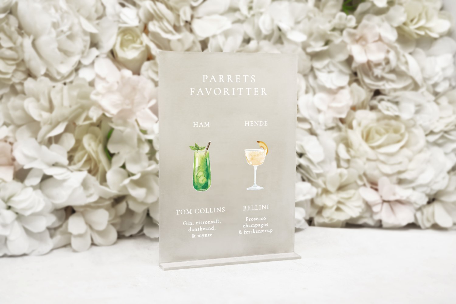A5 Cocktailskilt med grafik · LUMEN
